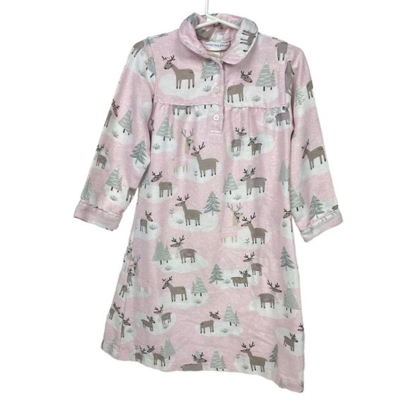 Pottery Barn Kids | Pajamas | Pbk Pottery Barn Kids 4 4t Pink Reindeer ...